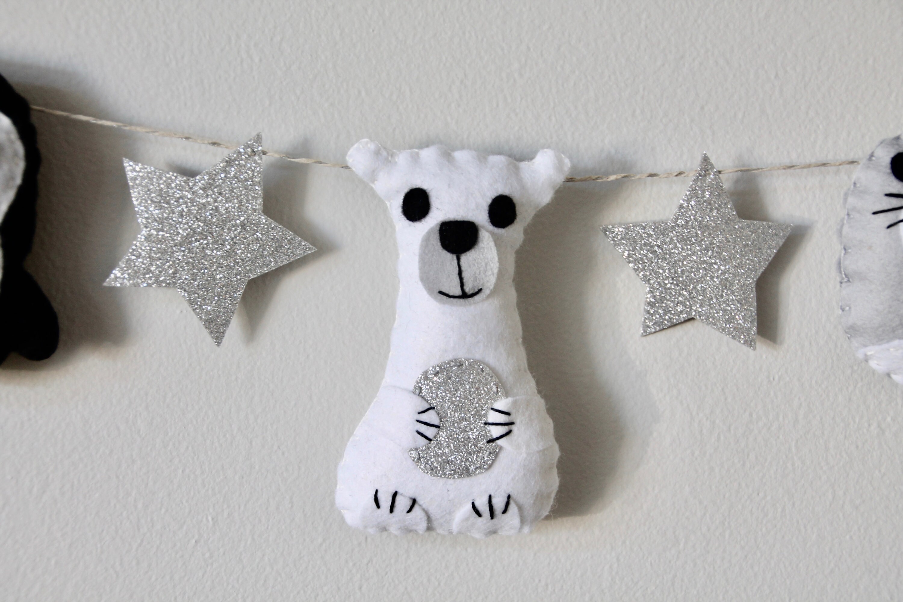 Arctic Animal Garland Felt Polar Bear Seal Penguin Puffin - Etsy