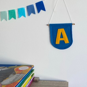 Mini Felt Initial Banner Custom Colour Letter Flag - Etsy Australia