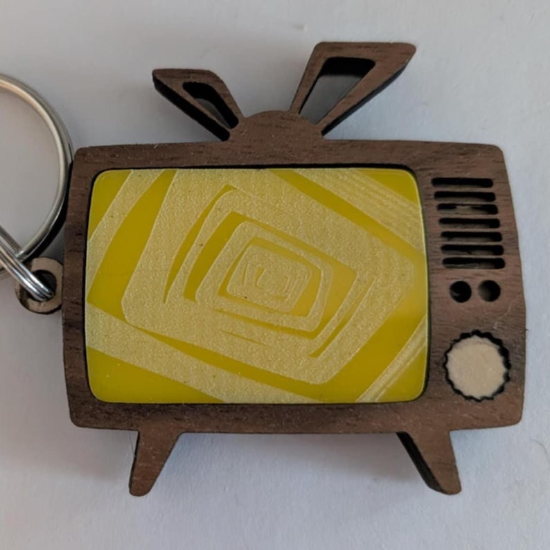 Persona 4 Golden TV Keychain [laser Cut Wood and Acrylic] - Etsy