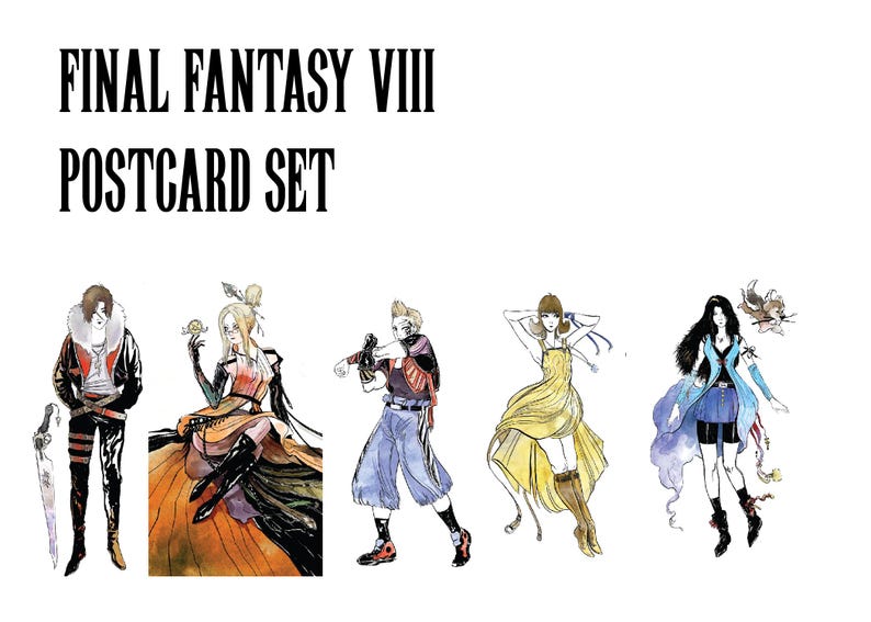 Final Fantasy 6, 7, 8, & 16 Postcard Packs - Etsy