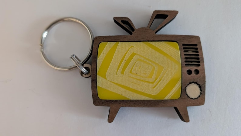 Persona 4 Golden TV Keychain [laser Cut Wood and Acrylic] - Etsy