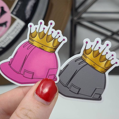 Hard Hat With Crown Sticker 2 Color Options - Etsy