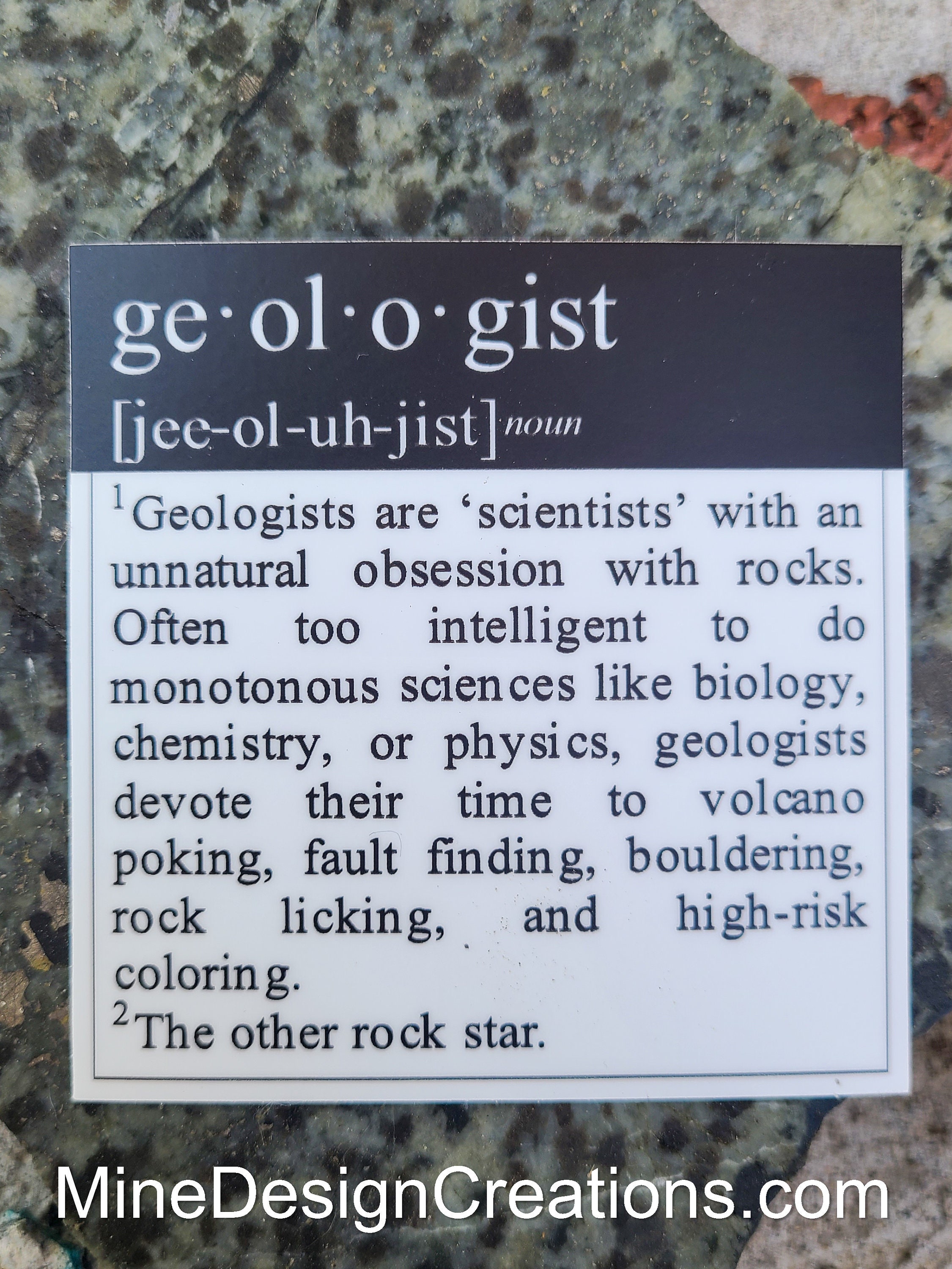 Geologist Definition Sticker - Etsy