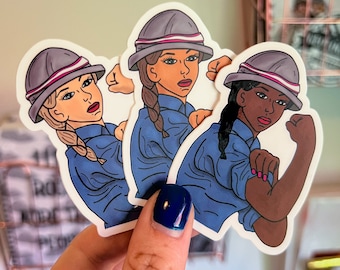 Women Working Sign Sticker, STEM Sticker, Women in Construction ...