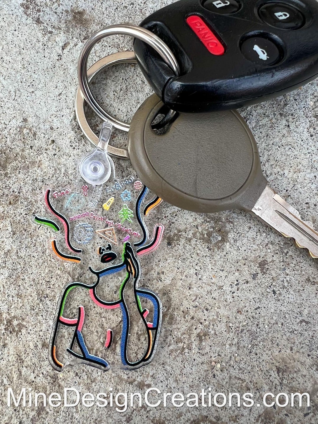 Women in Engineering / STEM Abstract Art Keychain - Etsy