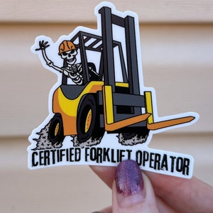 Certified Forklift Operator Sticker - Etsy