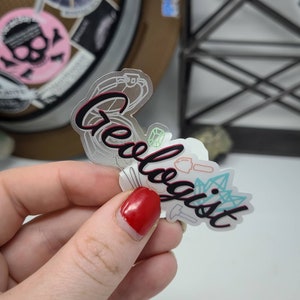 Geologist Doodle Clear Backing Sticker - Etsy