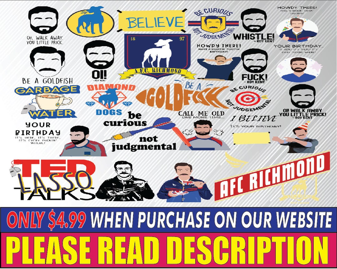 Afc Richmand Svg Ted Lasso Svg Roy Kent Svg Be A Goldfish - Etsy