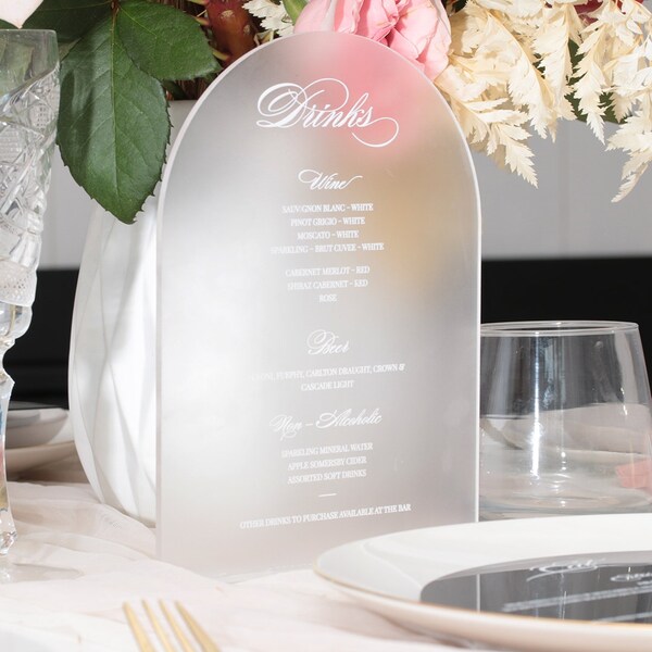 Standing Menu Cards - Etsy