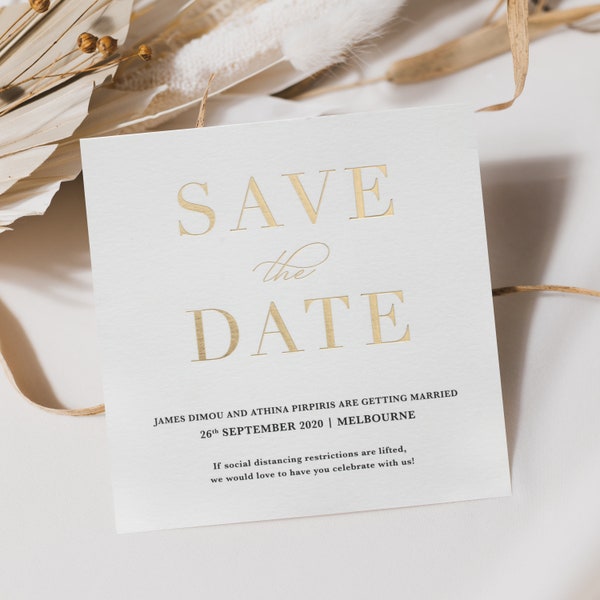 Square Save the Date - Etsy