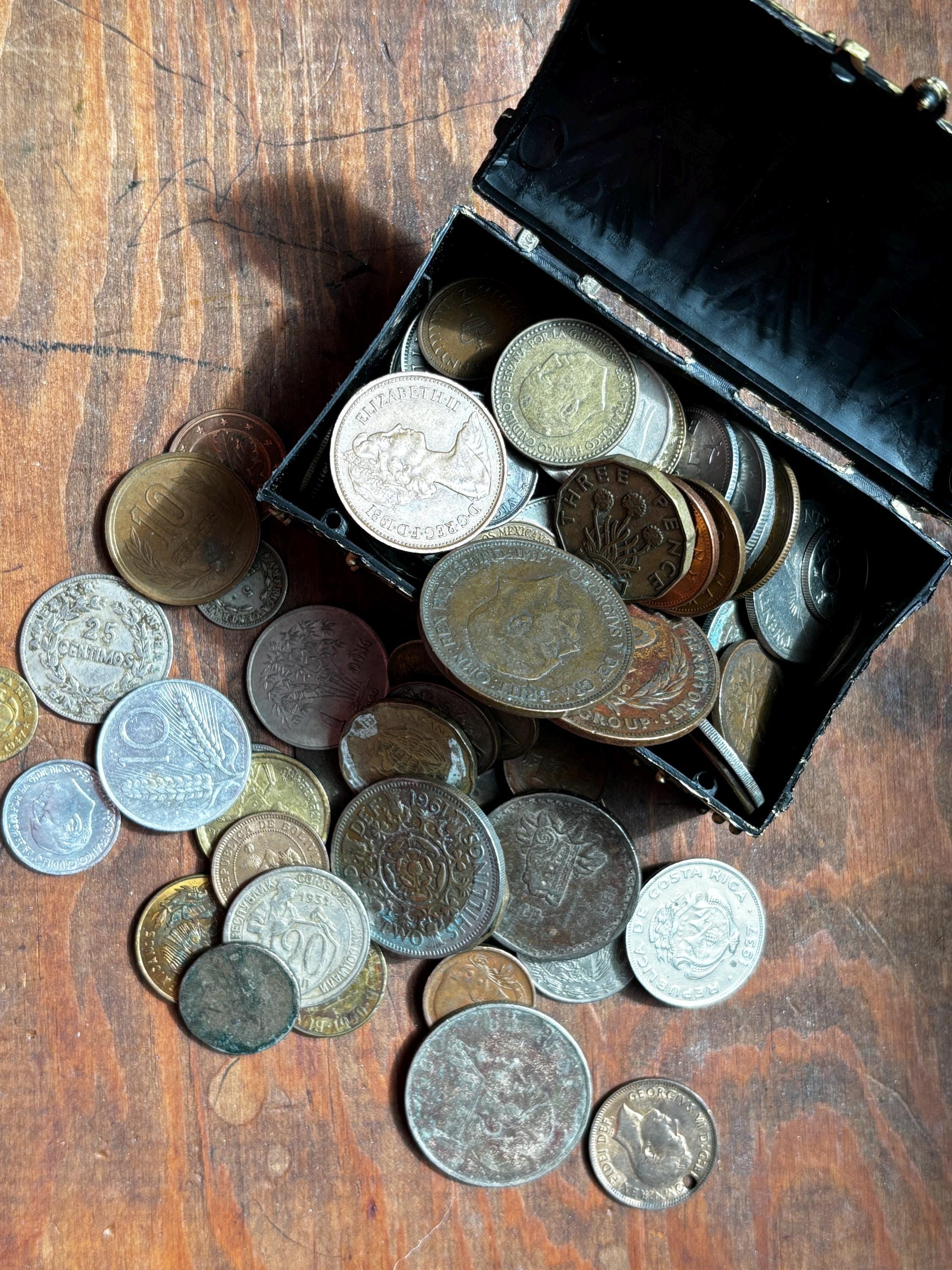 Pirate Treasure Chest: 100 Vintage World Coins, Authentic Loot - Etsy