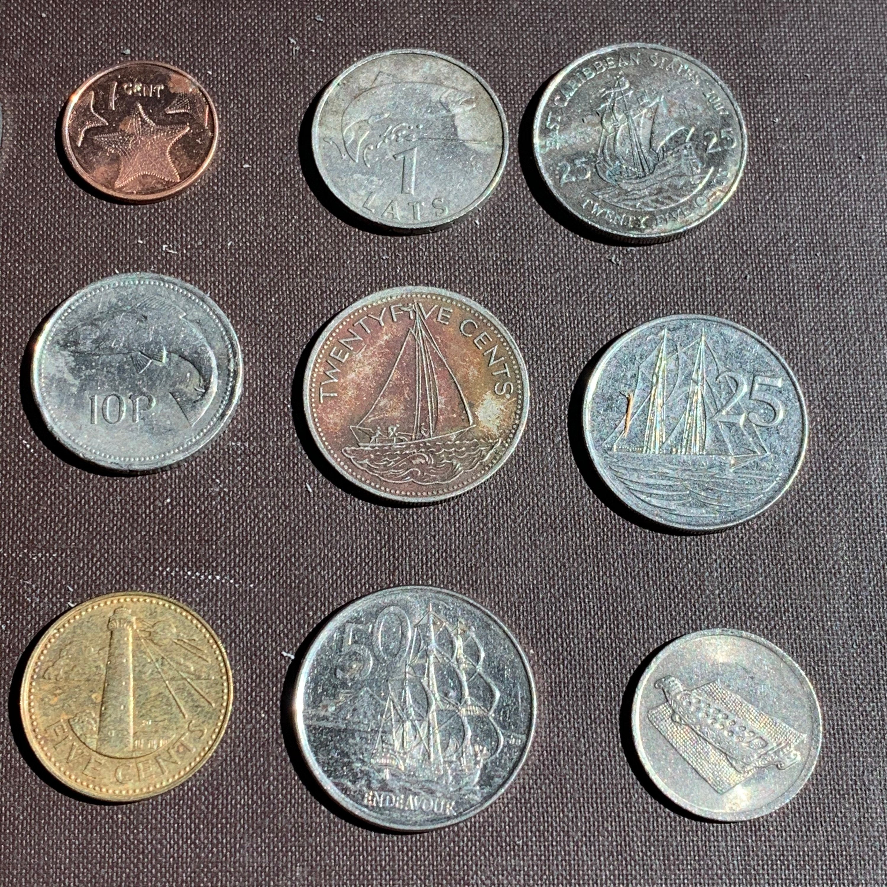 Under the Sea Coin Set — 15 Vintage World Coins Featuring Aquatic ...