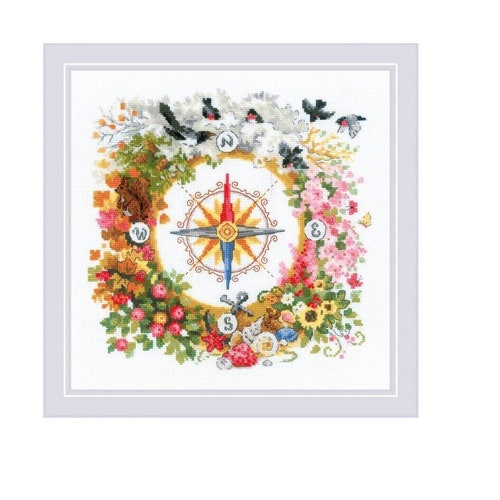 Storm. Compass. Cross-stitch Design in PDF Format Series by - Etsy