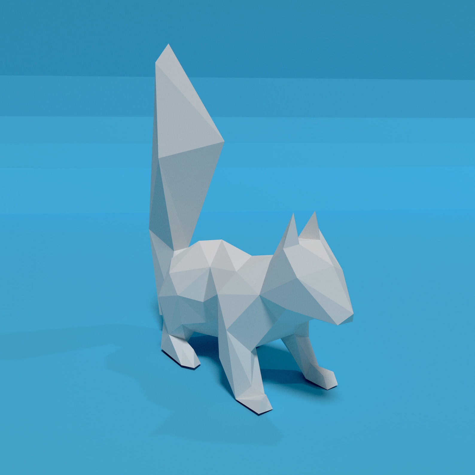 Squirrel DIY 3d Low-poly Papercraft Origami Sculpture - Etsy