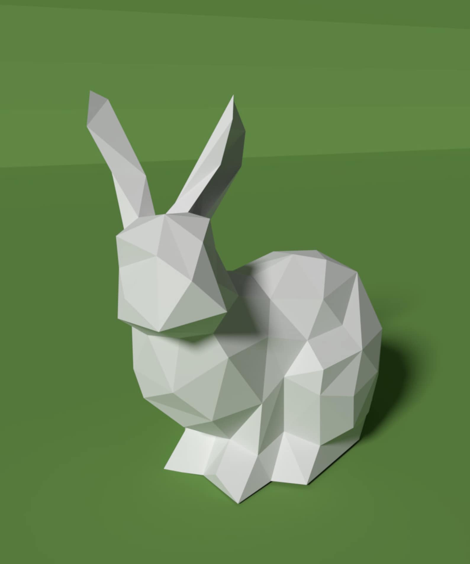 Rabbit DIY 3d Low-poly Papercraft Origami Sculpture - Etsy