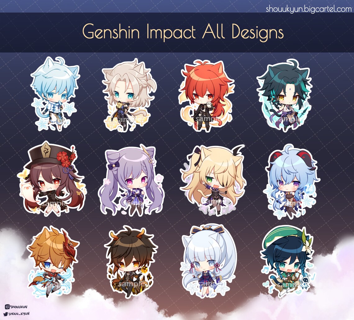 Genshin Impact Stickers - IN STOCK - Etsy