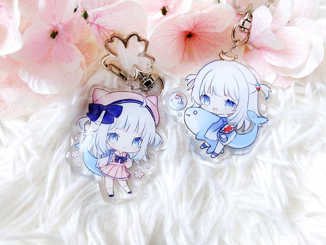 In Stock Gawr Gura Keychains - Etsy