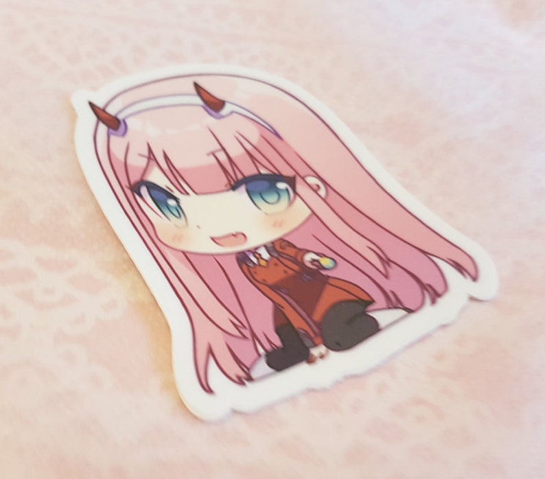 Zero Two Vinyl Sticker | Etsy