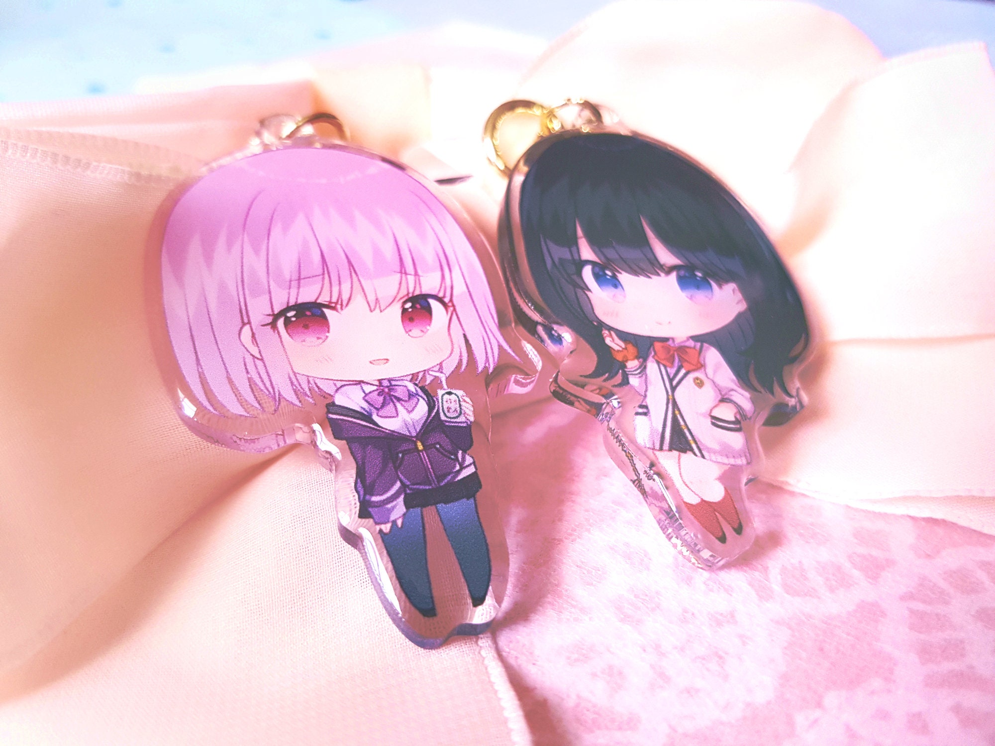 Akane and Rikka Double Sided Charm | Etsy