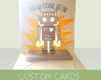 Robot Card - Etsy