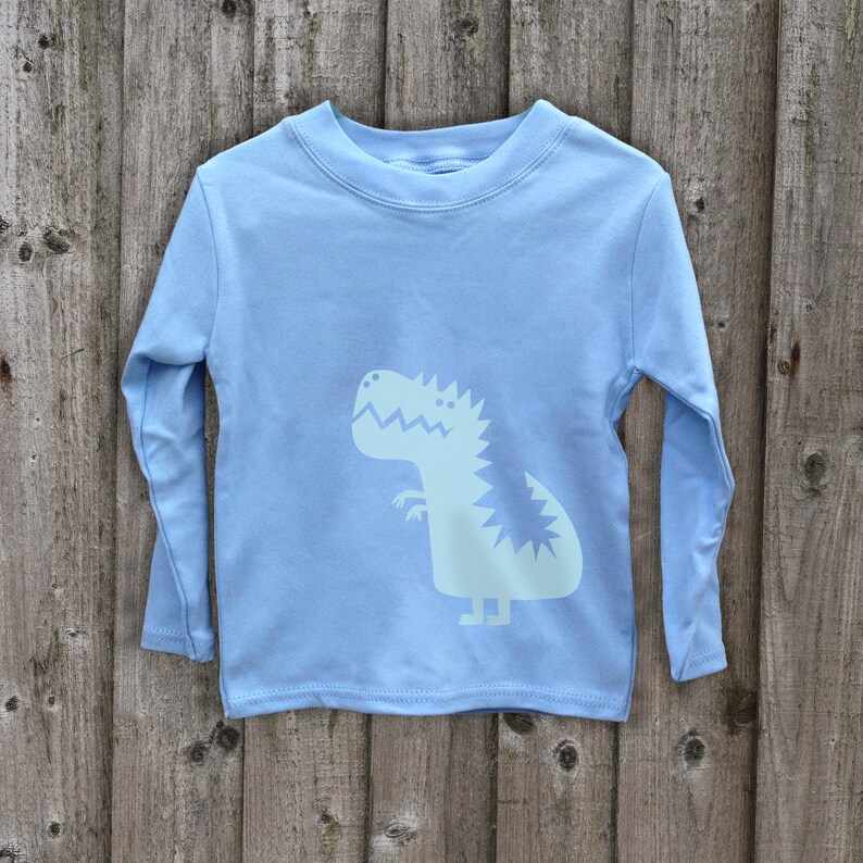 BABY DINO Long Sleeve Top Kids Animal Top Unisex Kids Tops Soft Cotton ...