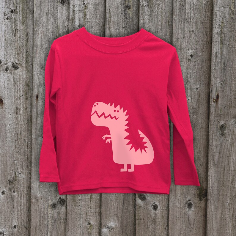 BABY DINO Long Sleeve Top Kids Animal Top Unisex Kids Tops Soft Cotton ...