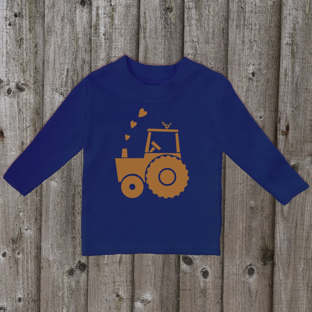 Long Sleeve Tractor Tops Farming Kids T Shirts Handmade Tops Farm ...