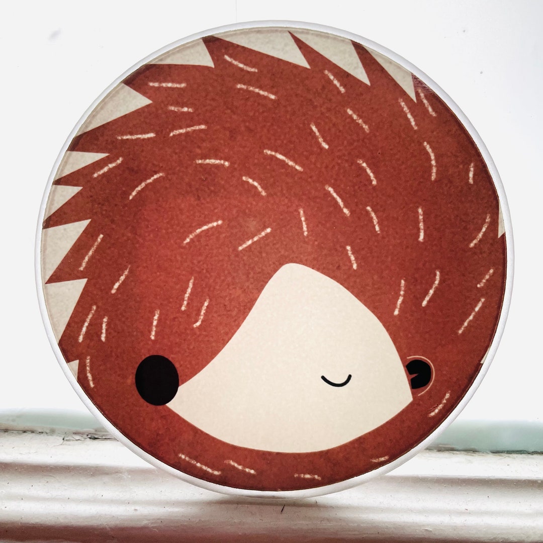 Set of 4 Glass ‘hedgehog’ Coasters - Etsy