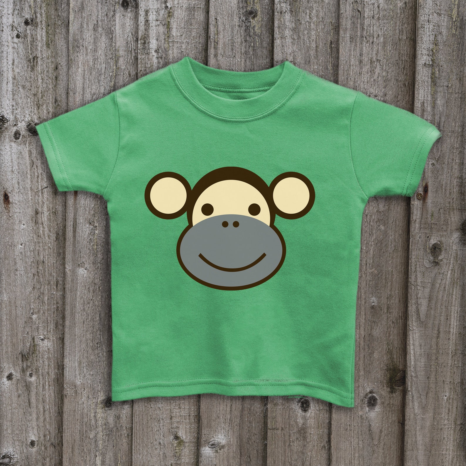 Monkey Face Tops Kids Tees Monkey T Shirts Kids Clothing Soft | Etsy UK