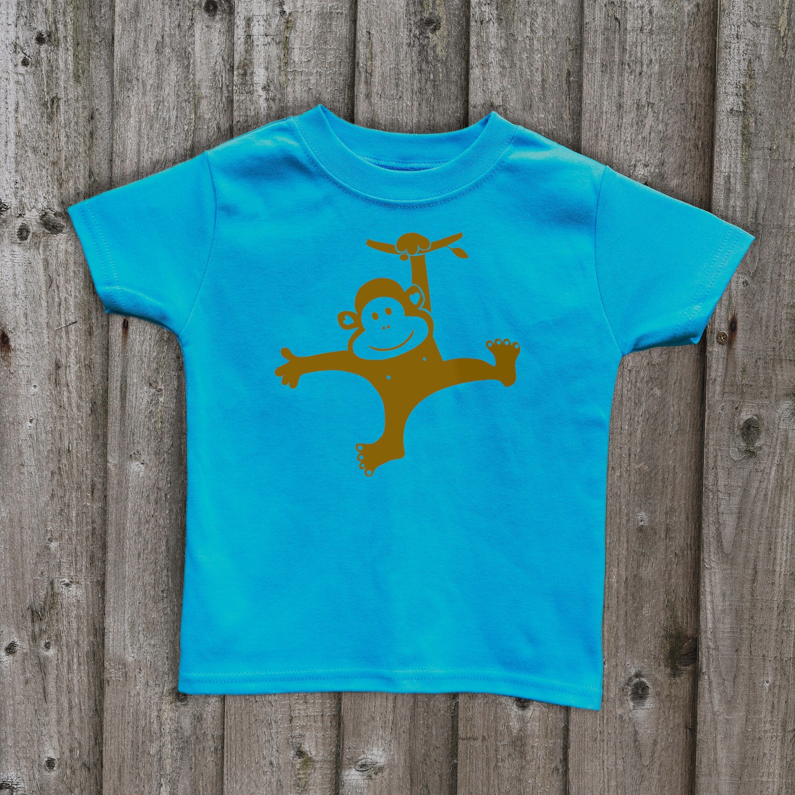 Monkey T Shirt Kids T Shirts Handmade Tops Monkey Unisex Clothing Girls ...