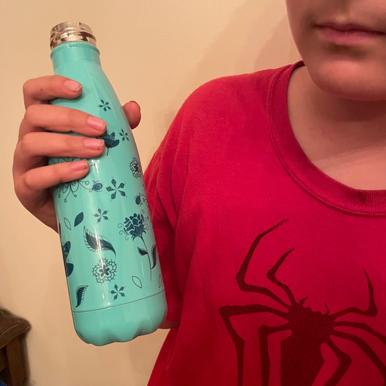 Thermal Flask Blue Flowers - Etsy