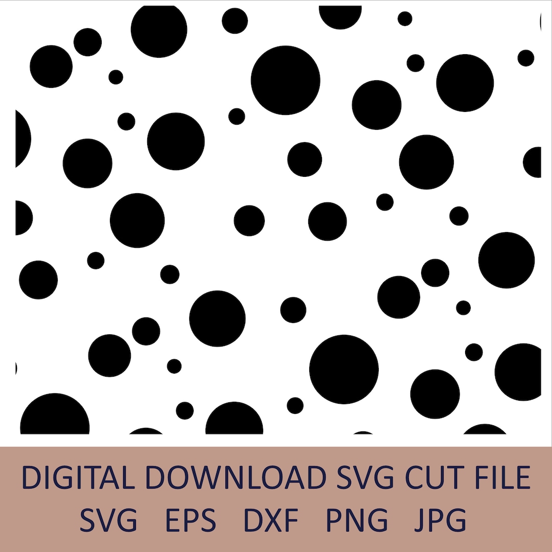 Black Dots Seamless SVG Pattern, Digital Download SVG for Cricut ...
