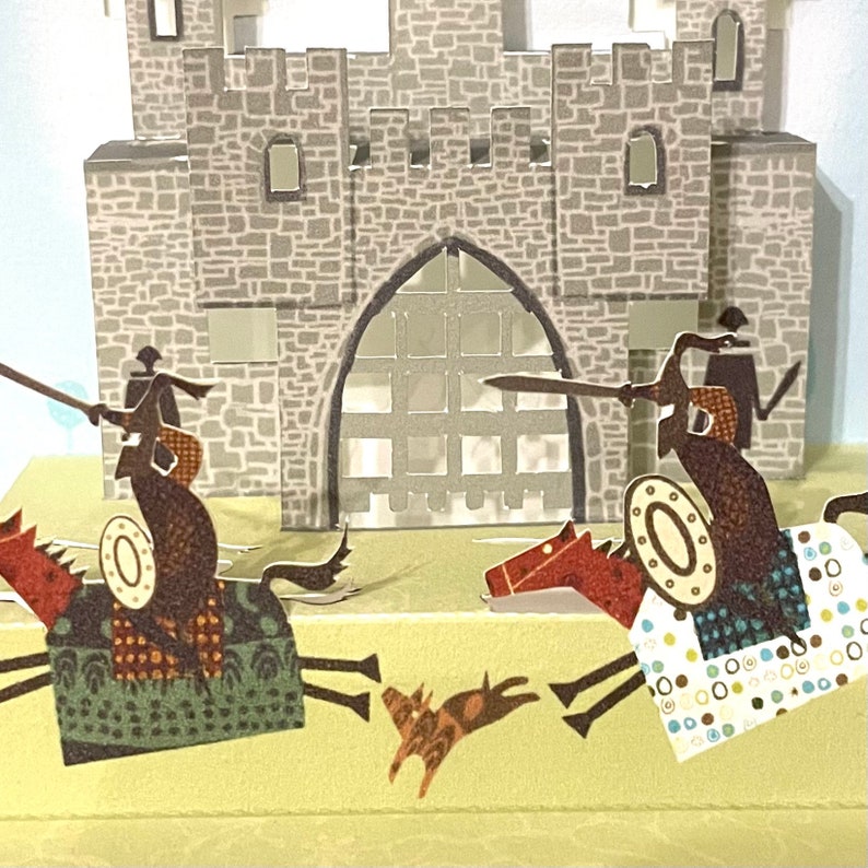 Knights Castle Pop up Glow Card - Etsy