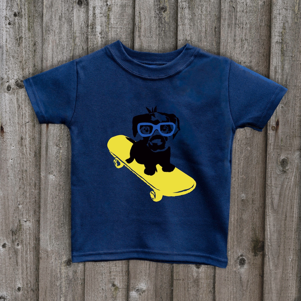 Dog on skateboard kids dog tees animal t shirts dogs kids | Etsy