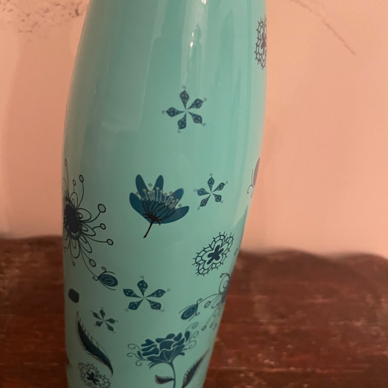 Thermal Flask Blue Flowers - Etsy