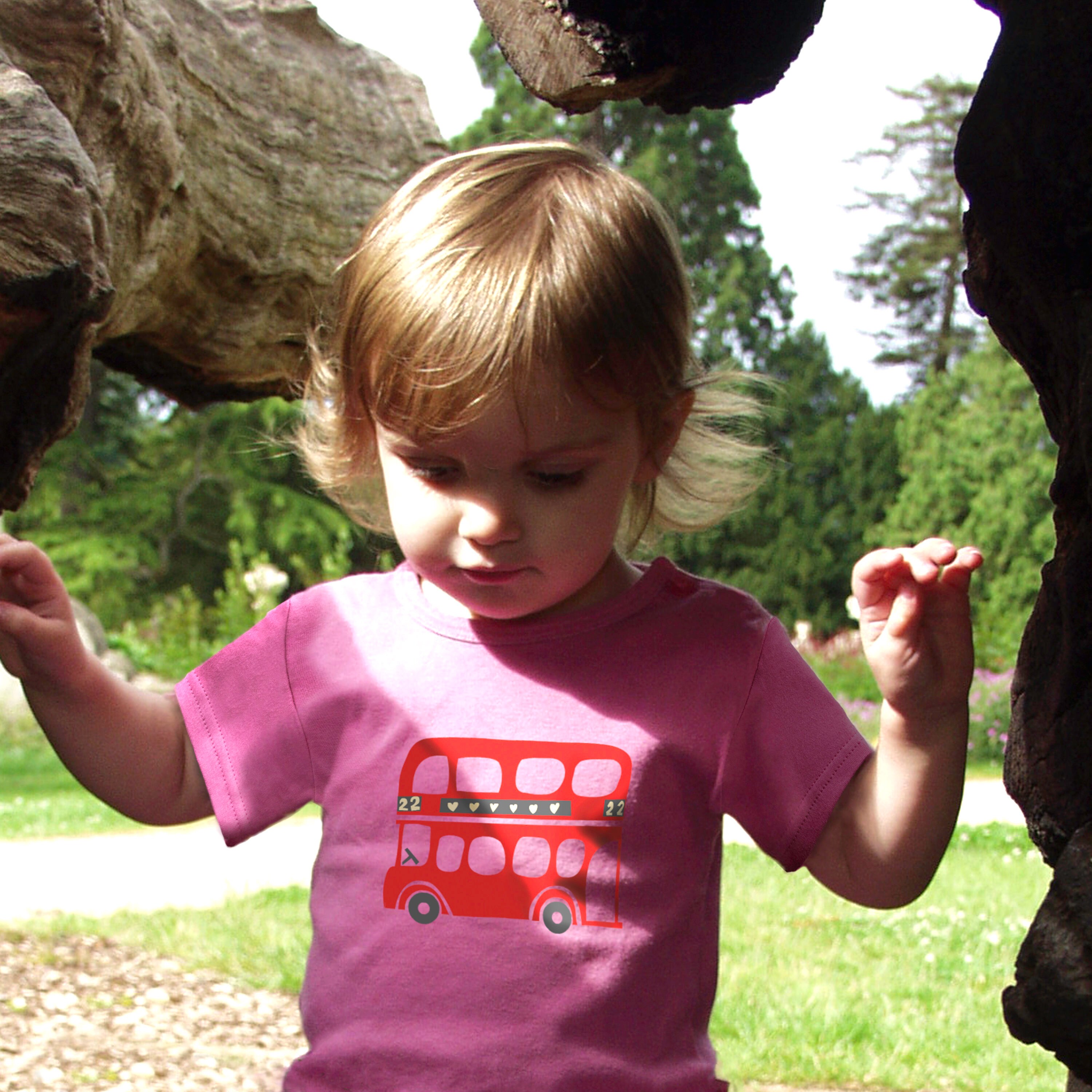 LONDON BUS Kids Tees Transport Shirts Kids Clothing Soft Cotton ...