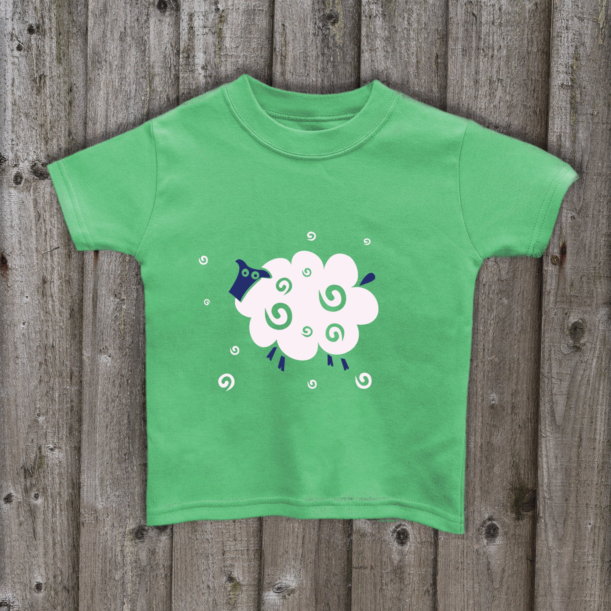 Sheep Tee Kids T Shirts Handmade Tops Farm Animals Boys Clothing Girls ...