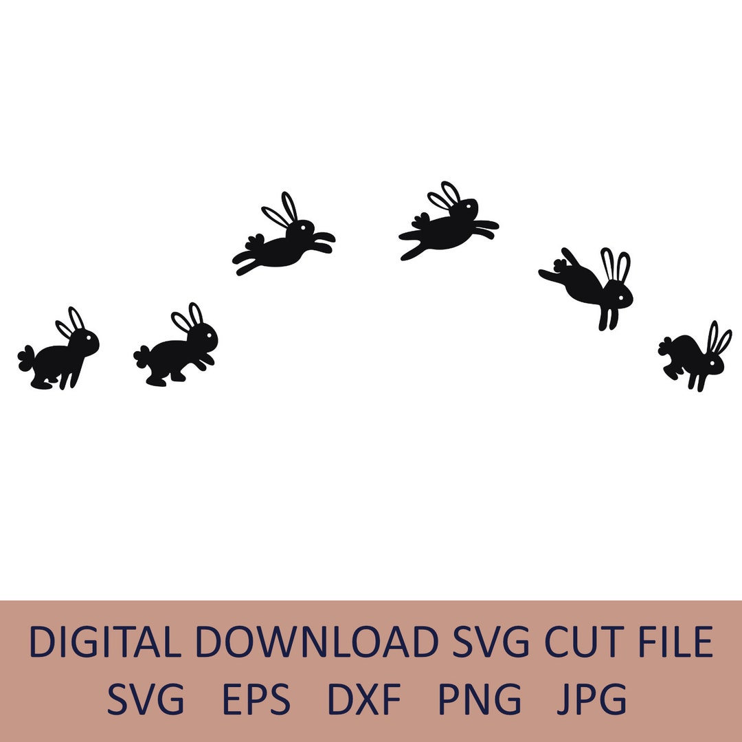 Jumping Bunny , Digital Download SVG for Cricut, Silhouette and ...