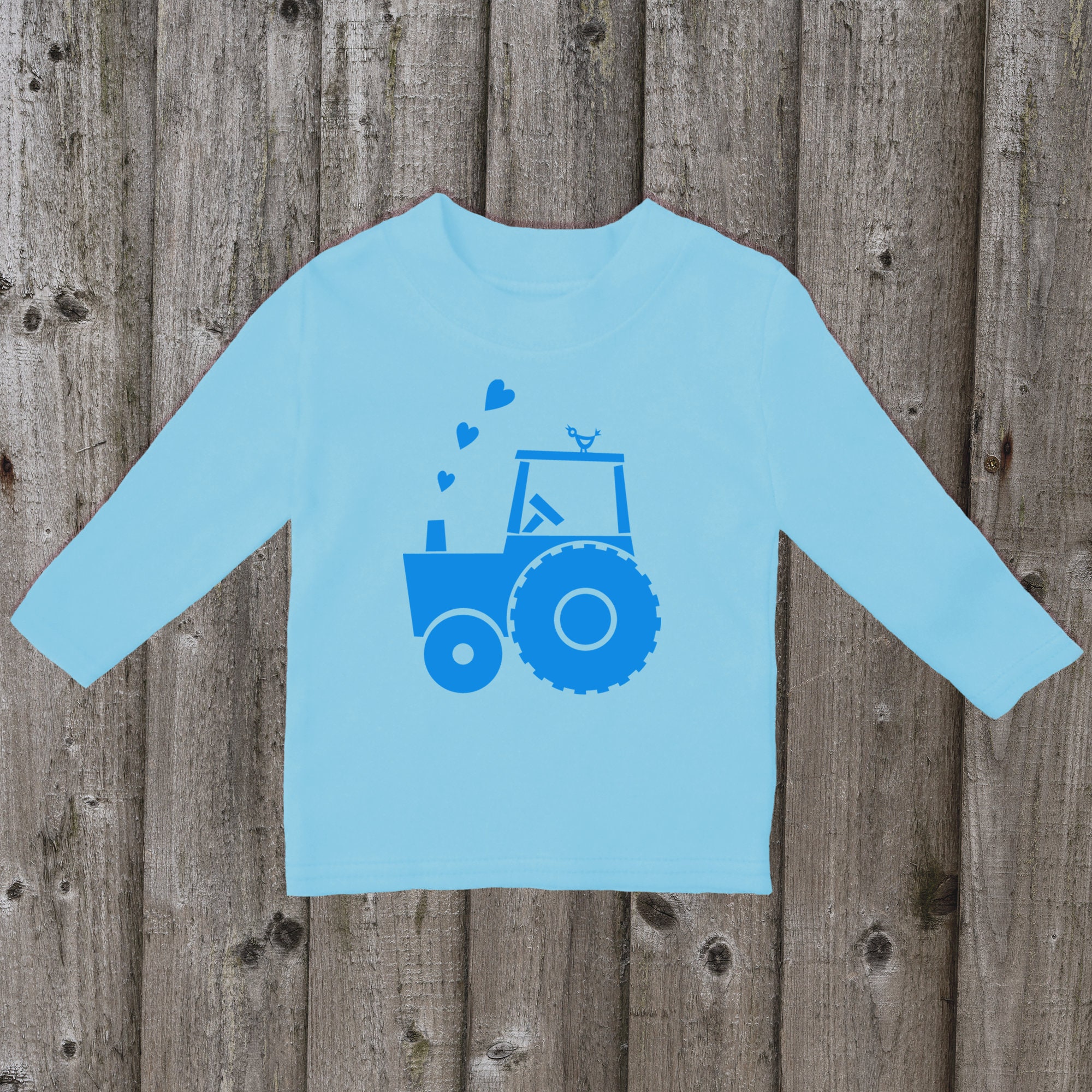 Long Sleeve Tractor Tops Farming Kids T Shirts Handmade Tops - Etsy