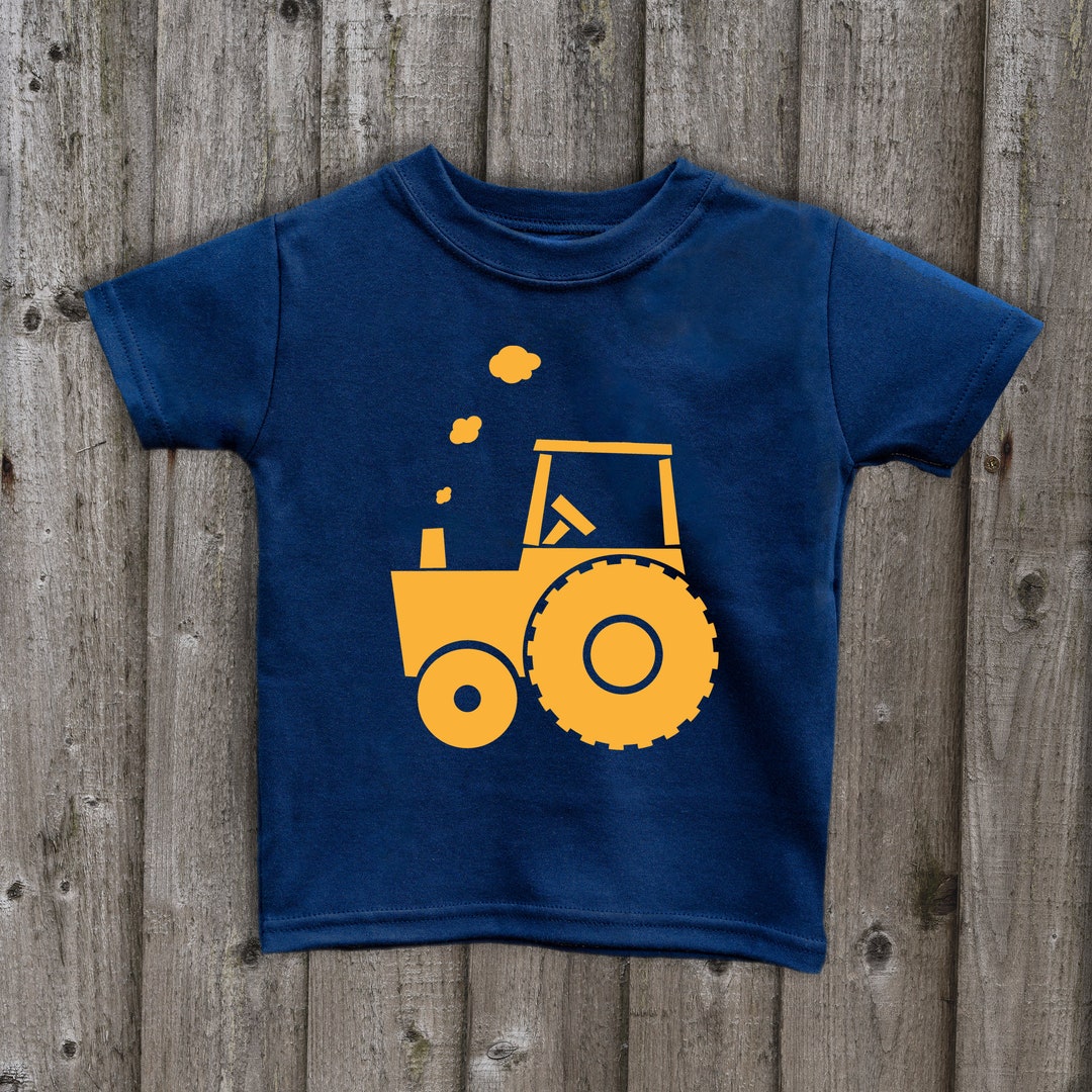Tractor Tops Farming Kids T Shirts Handmade Tops Farm Machines Boys ...