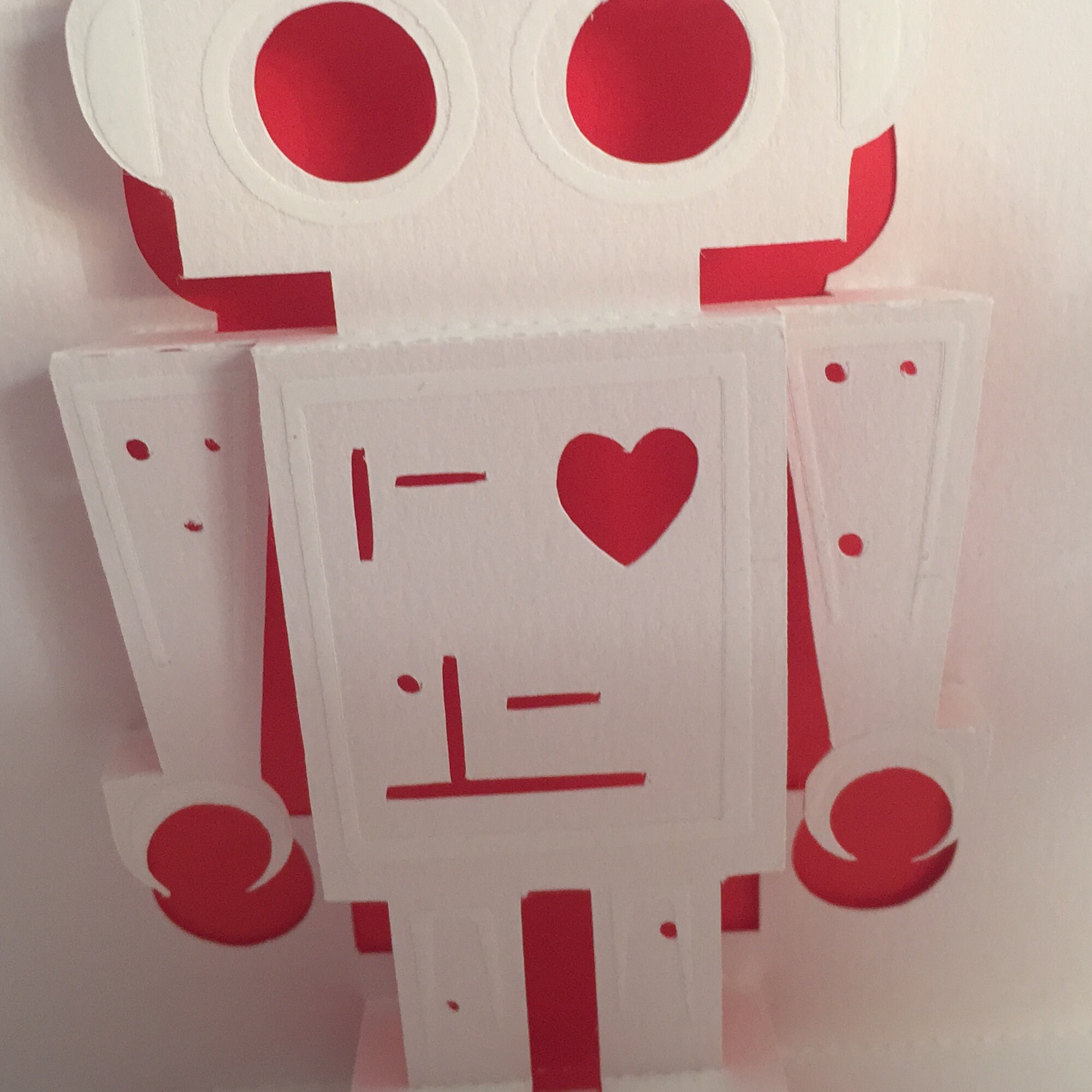 Pop up Glow Robot Card - Etsy UK