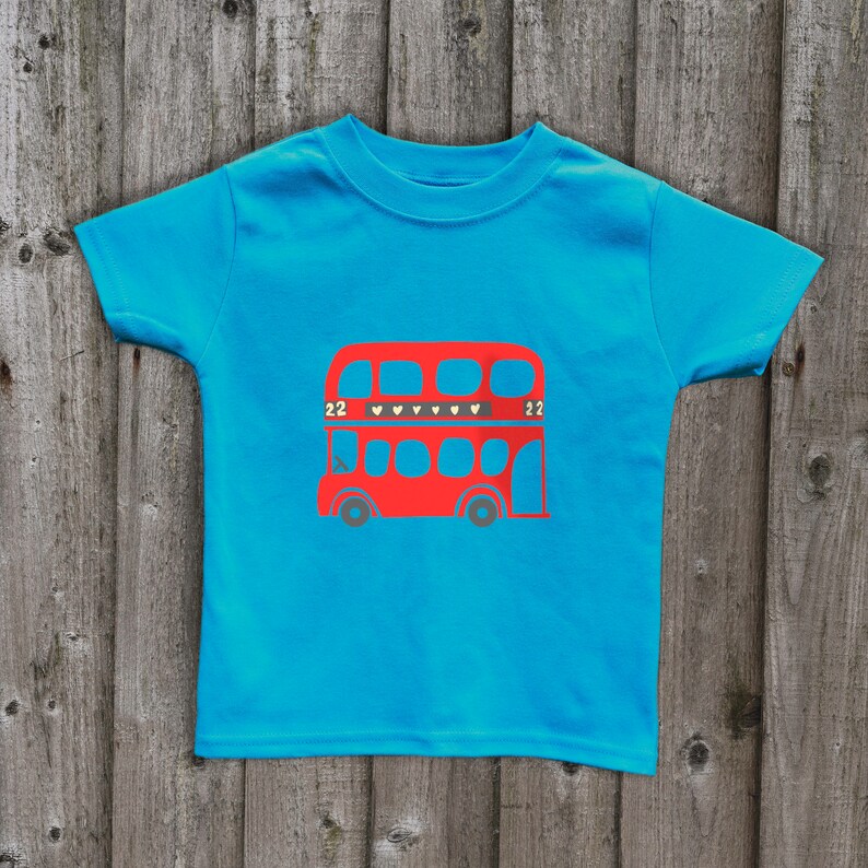 LONDON BUS Kids Tees Transport Shirts Kids Clothing Soft - Etsy UK