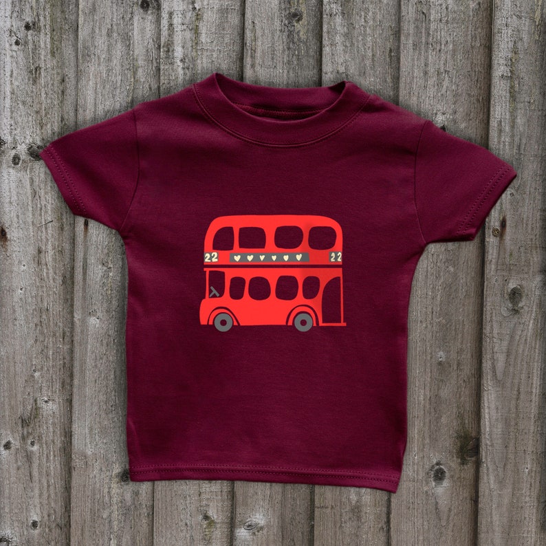 LONDON BUS Kids Tees Transport Shirts Kids Clothing Soft - Etsy UK