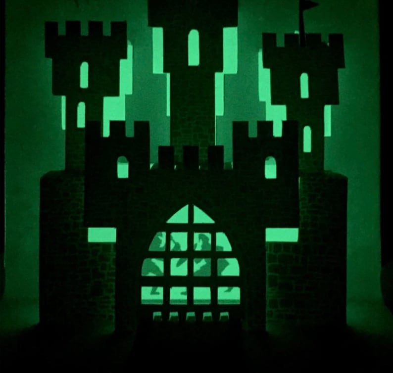Knights Castle Pop up Glow Card - Etsy