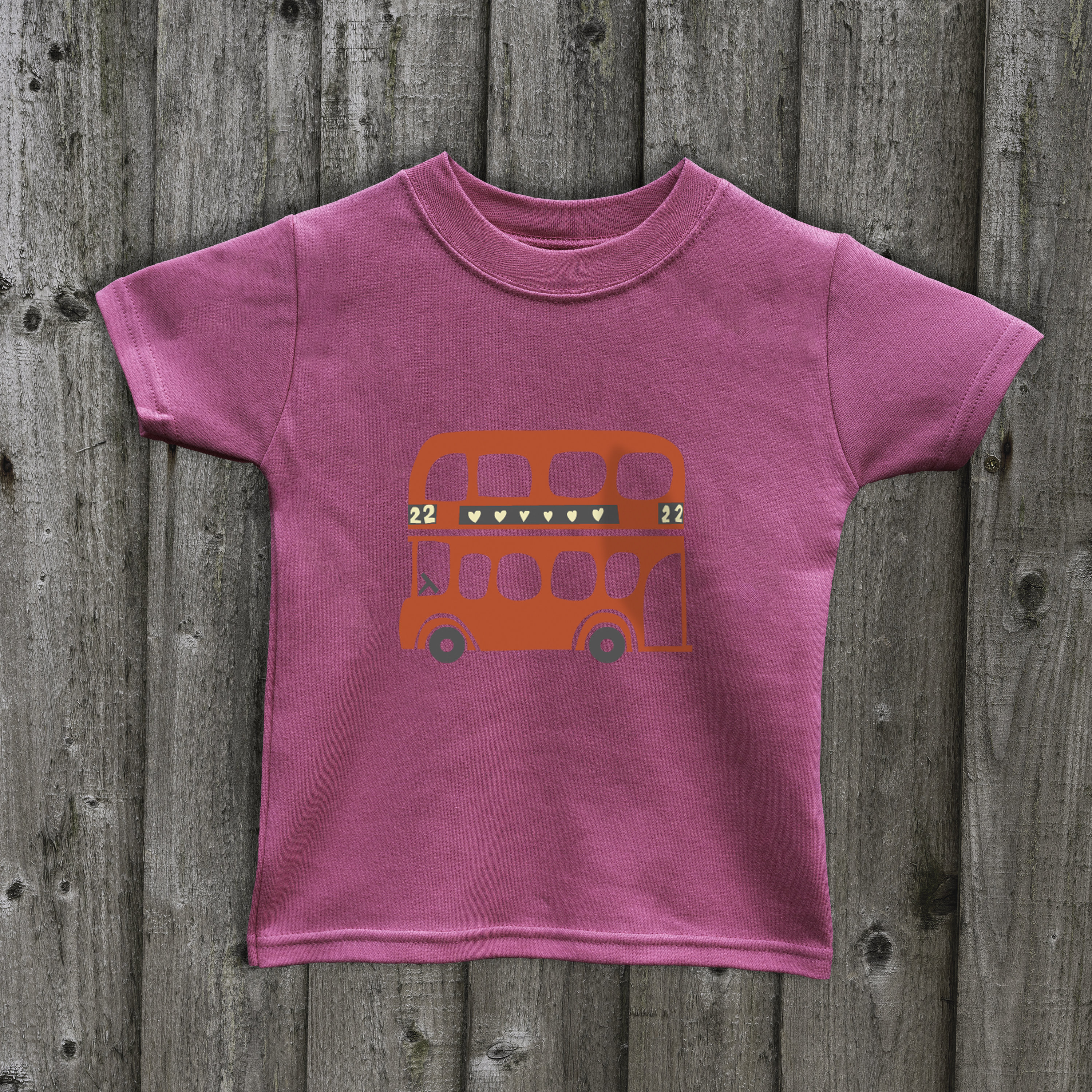 LONDON BUS Kids Tees Transport Shirts Kids Clothing Soft Cotton ...