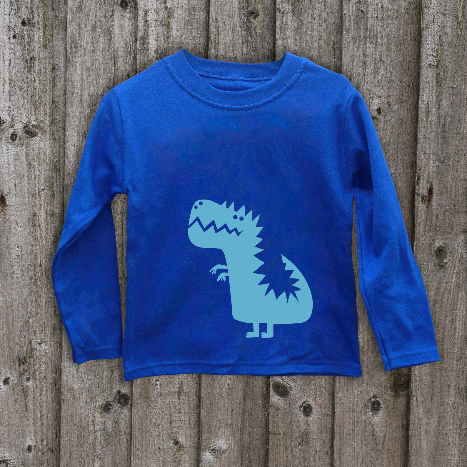 BABY DINO Long Sleeve Top Kids Animal Top Unisex Kids Tops Soft Cotton ...