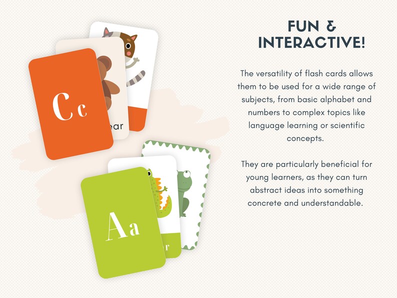 Printable Alphabet Flashcards for Preschoolers 52 Digital, Colorful ...