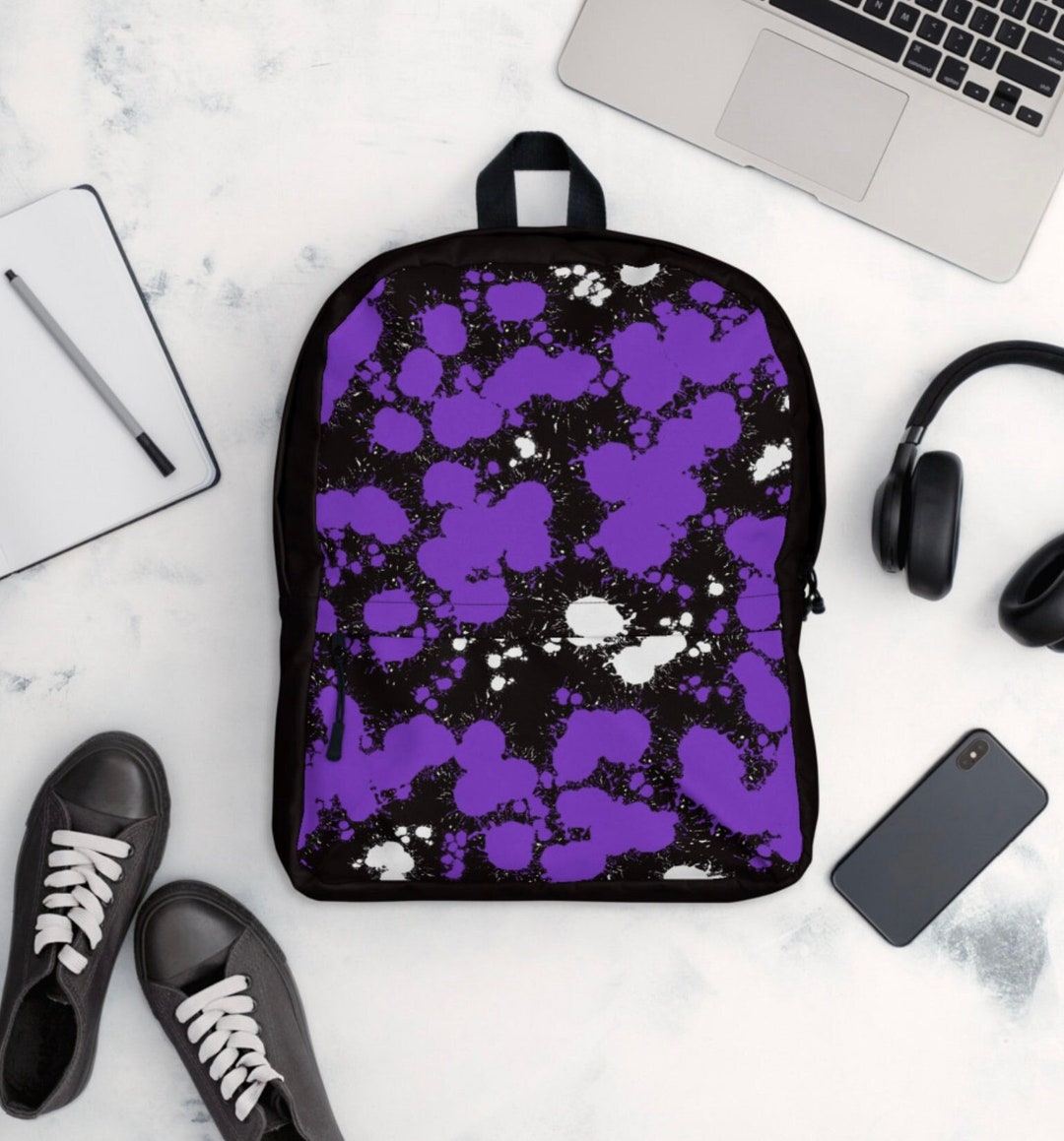 Backpack-unisex Back to School Purple/black - Etsy