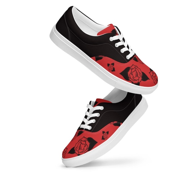 Red Rose Shoes - Etsy