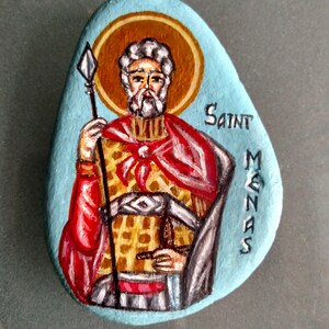 Saint Menas Orthodox Icon Hand Painted Icon St Menas - Etsy